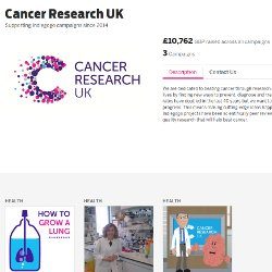 Cancer Research UK launches its first crowdfunding campaign